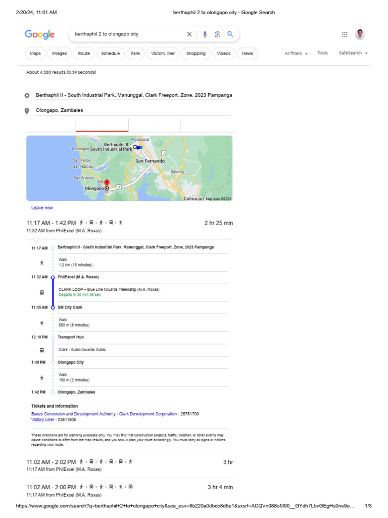 Berthaphil 2 To Olongapo City - Google Search | PDF | Transport