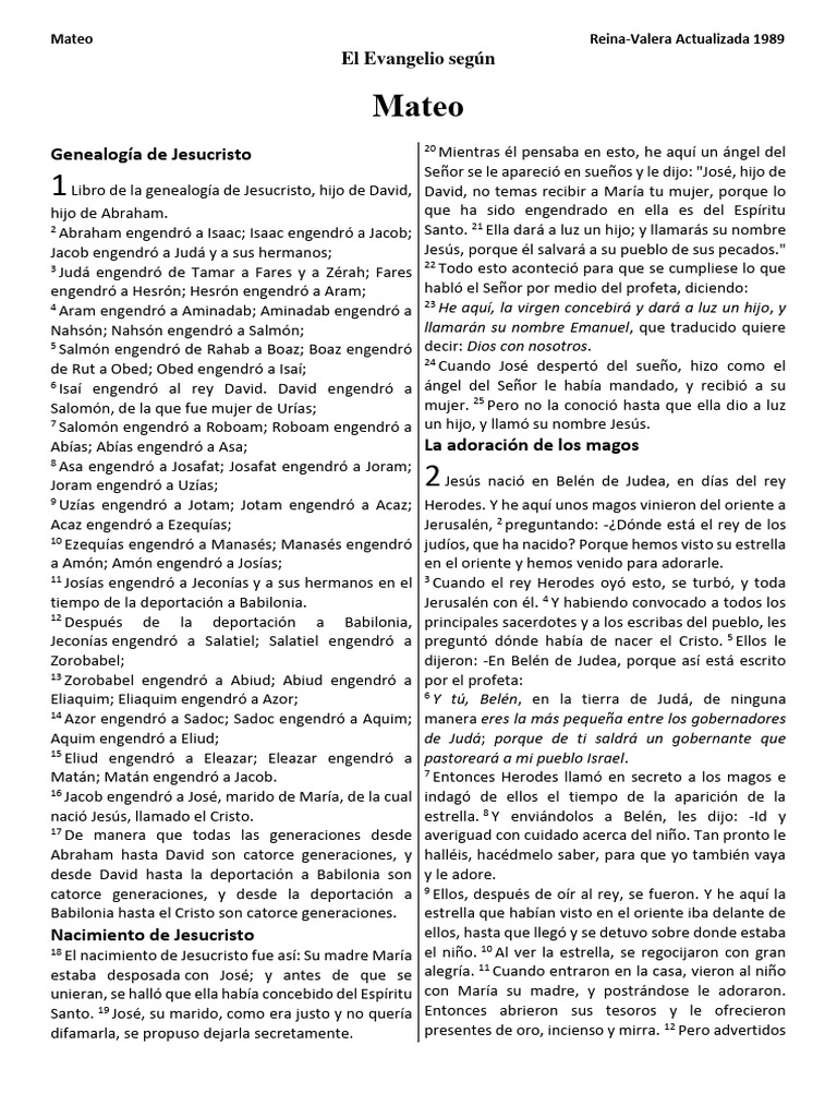 Genealogía y Nacimiento de Jesús | PDF | Jesús