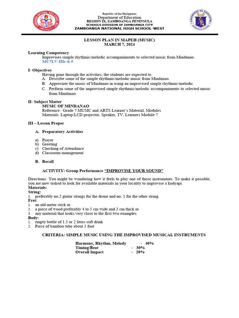 4TH Competency Music | PDF | Rhythm | Musical Compositions