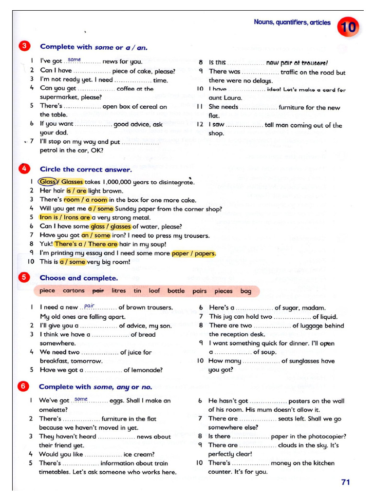 AV7 - Grammar - 20.6 | PDF