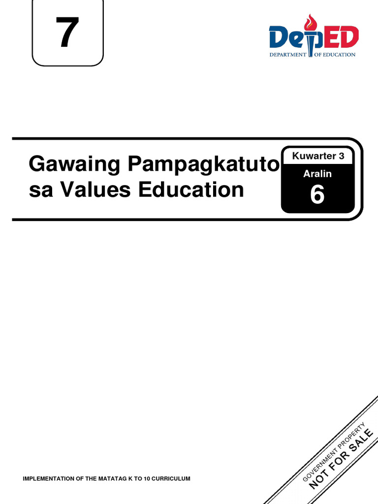 Esp 7 Q3 - WS - VE7-Lesson 6 - Week - 7 | PDF