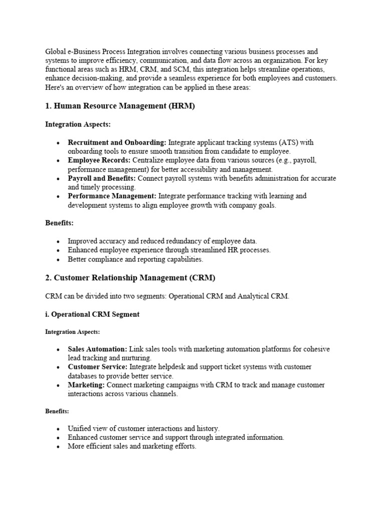 Human Resource Management (HRM) : Integration Aspects | PDF | Customer ...