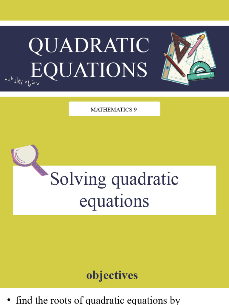 Quadratic Formula (Quadratic Equations) | PDF | Science & Mathematics ...