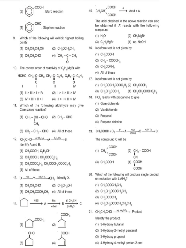 Aldehyde | PDF | Carboxylic Acid | Ester