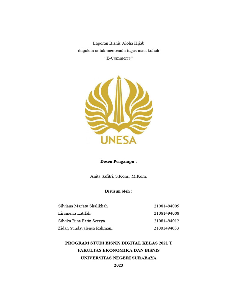 Aloha Hijab - Proposal & Laporan Bisnis | PDF