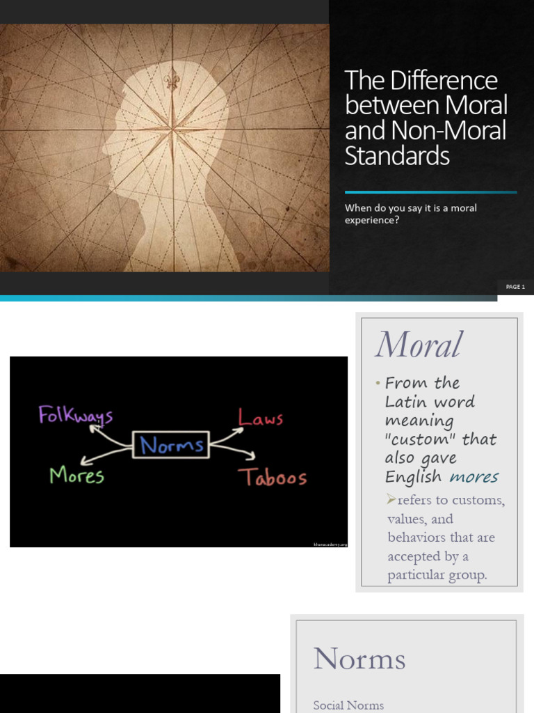 Moral vs Non-Moral Standards Explained | PDF | Morality | Social Psychology