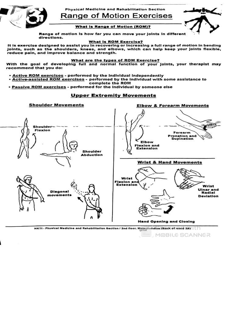 Range of Motion Exercise | PDF