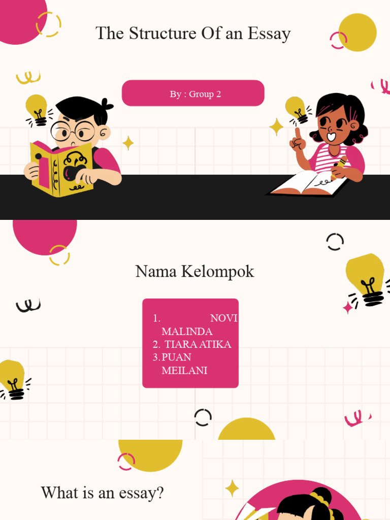 Pink Ilustrasi Lucu Presentasi Brainstorming | PDF | Paragraph | Essays