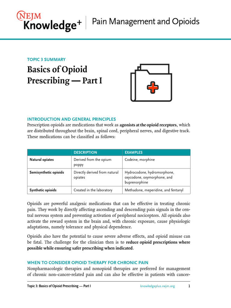 Topic-3-Basics-I | PDF | Opioid | Pain Management