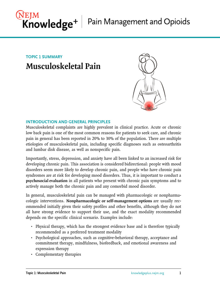 Musculoskeletal Pain Management Guide | PDF | Osteoarthritis | Low Back ...
