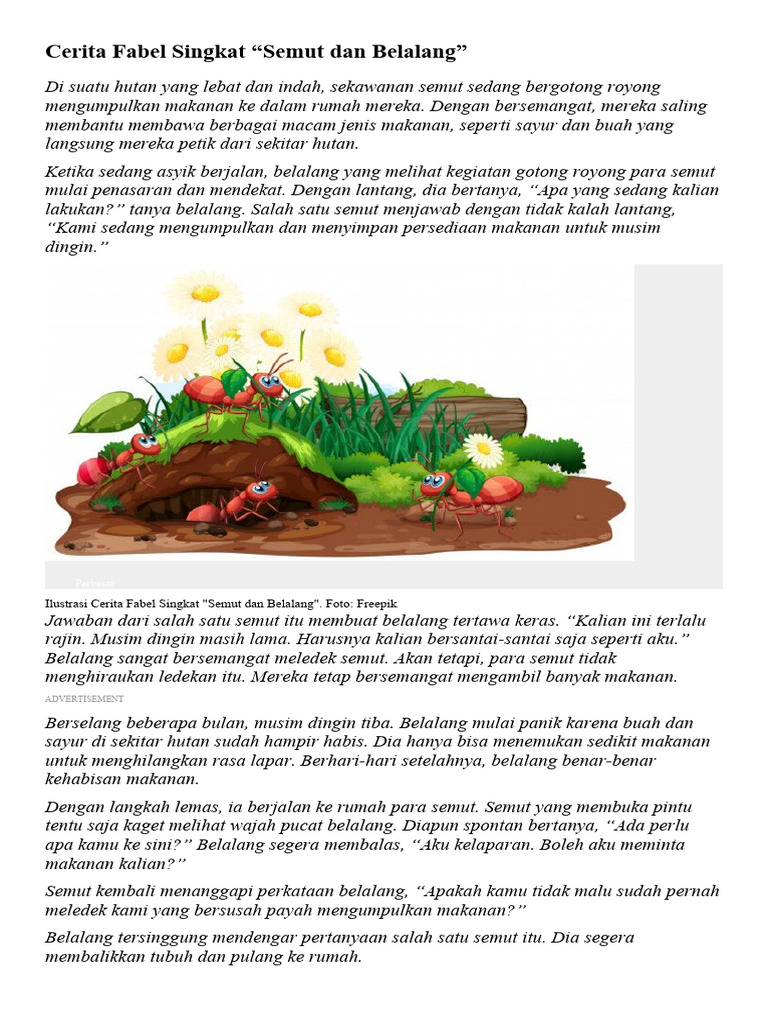 Cerita Fabel Singkat | PDF