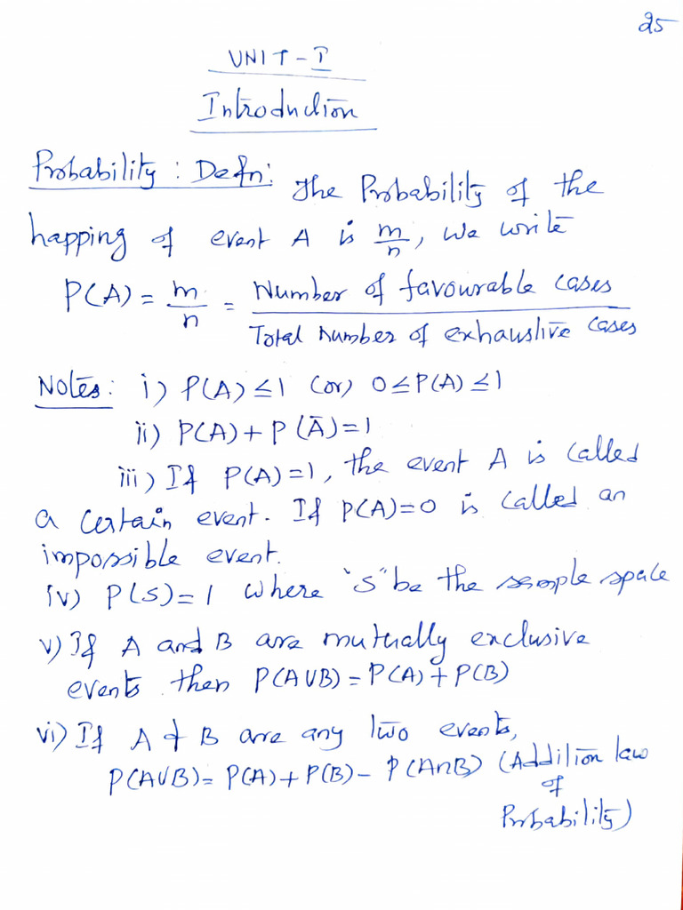Probability and Statistics Concepts | PDF