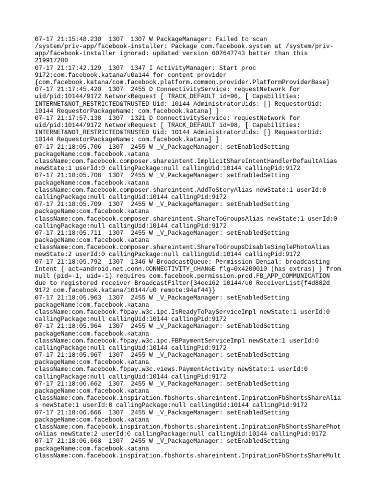 Log | PDF | Software Engineering | Operating System Technology