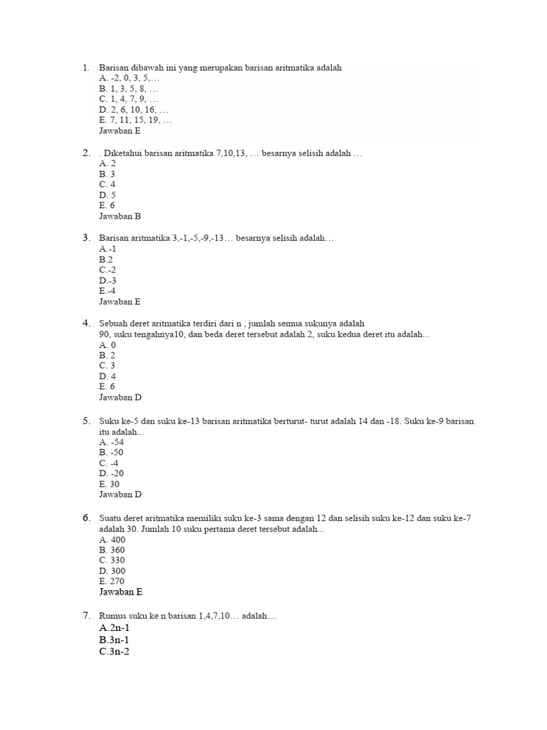 Soal Uas MTK KLS Xi | PDF