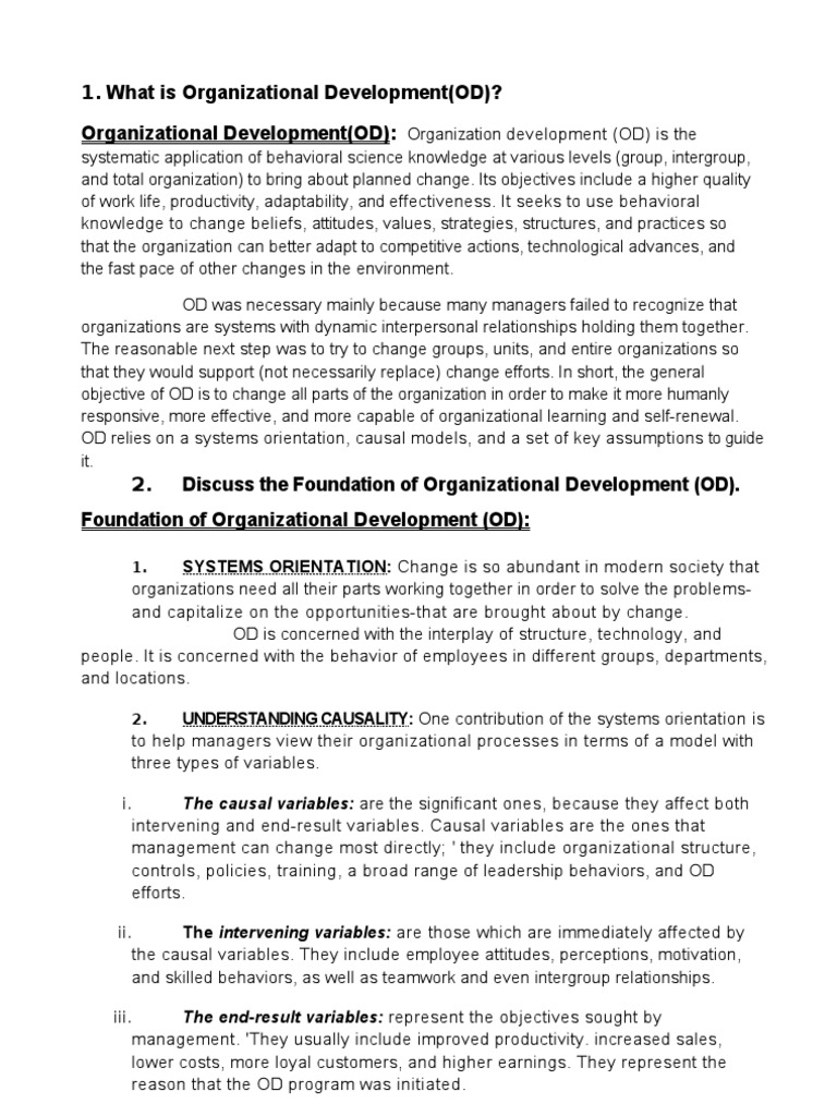Organizational Development | PDF | Organization Development ...