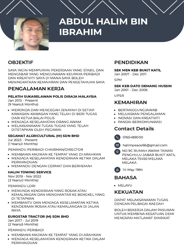 Abdul Halim Bin Ibrahim 2 | PDF