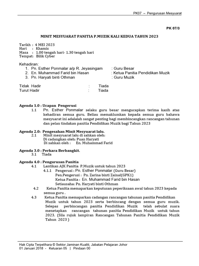 Minit 2 MZ 2023 | PDF