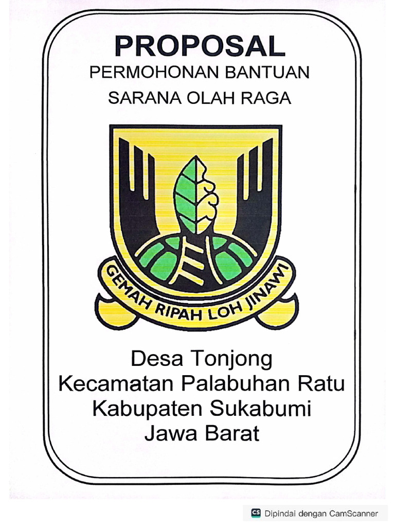 Proposal Sarana Olahraga Raga Desa Tonjong Palabuhanratu Sukabumi | PDF