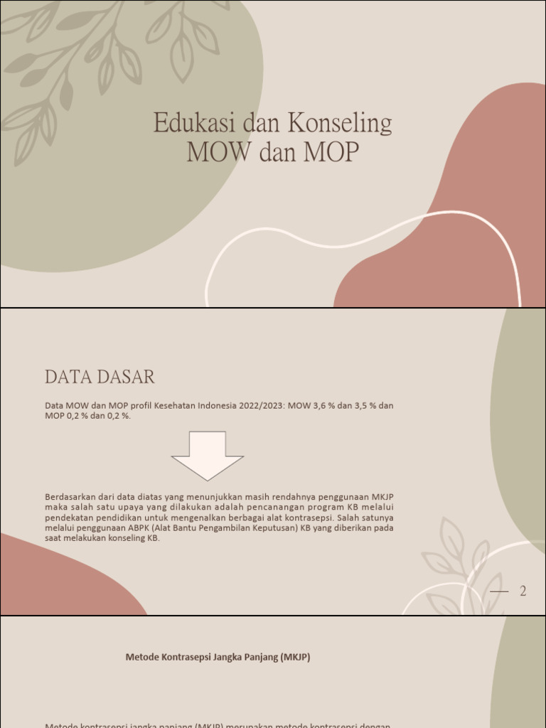 Edukasi Dan Konseling MOW Dan MOP | PDF