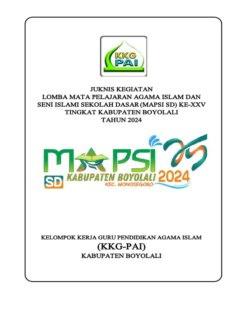 Rev 1 Juknis Mapsi Boyolali Tahun 2024 | PDF