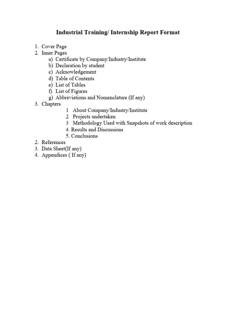 Industrial Training Report Format - RIT | PDF | Written Communication | Computing