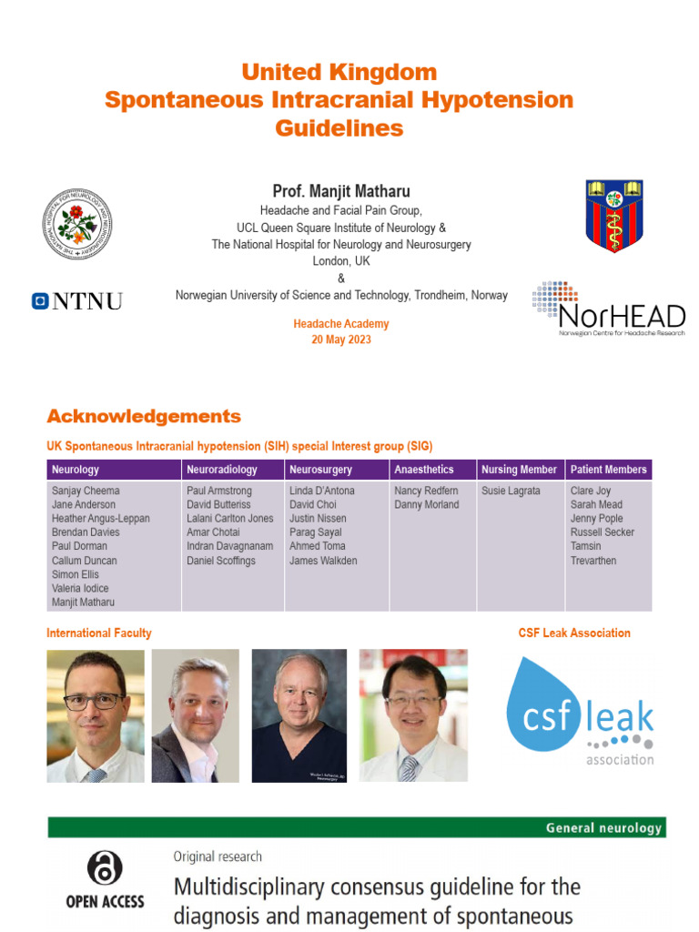 10 Manjit Matharu SIH Guideline | PDF | Headache | Medical Specialties