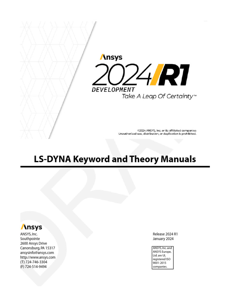 LS-DYNA Keyword and Theory Manuals | PDF | Trademark | License