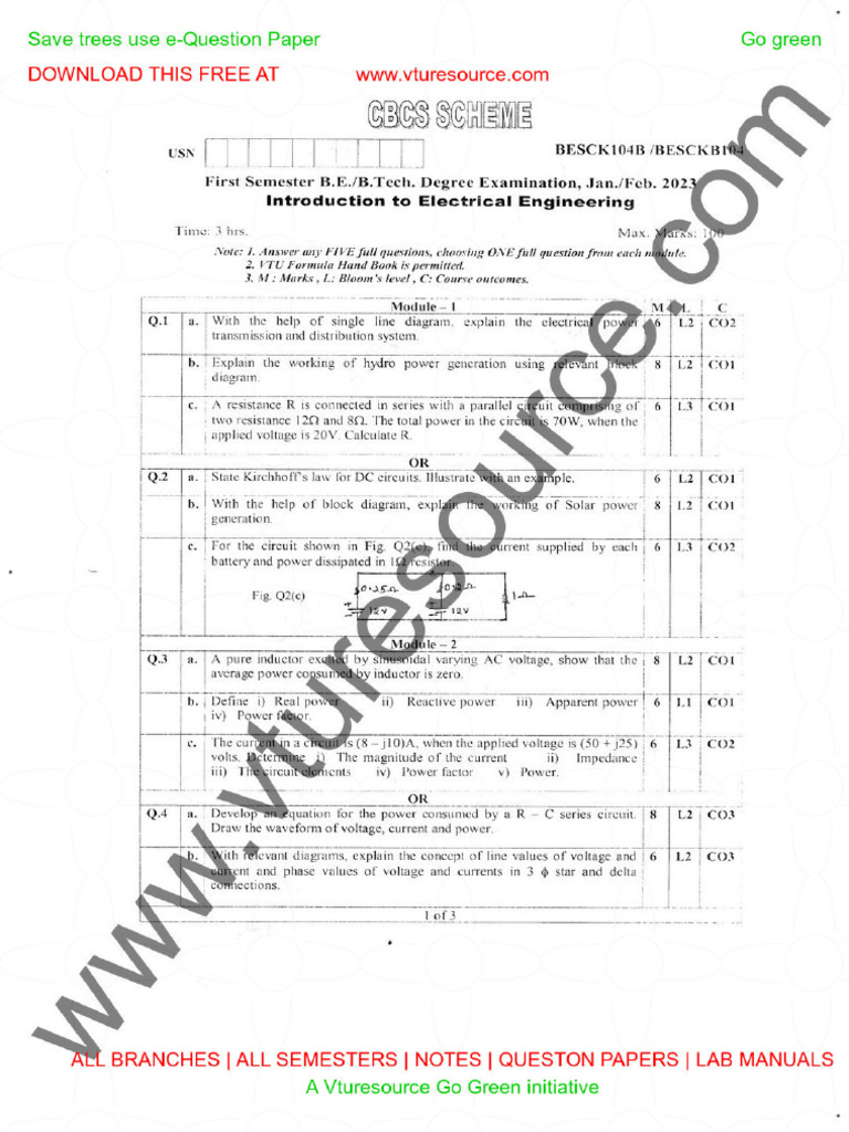 Model QP Electrical Engineering | PDF