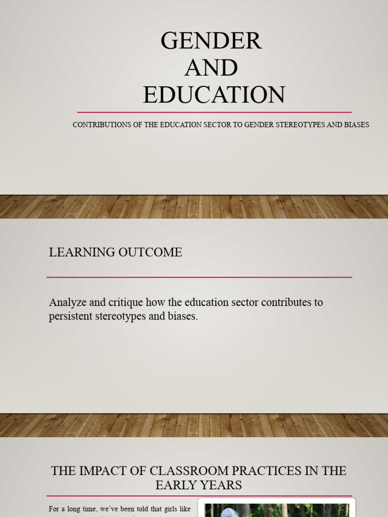 Gender Bias in Education Impact | PDF | Bias | Gender
