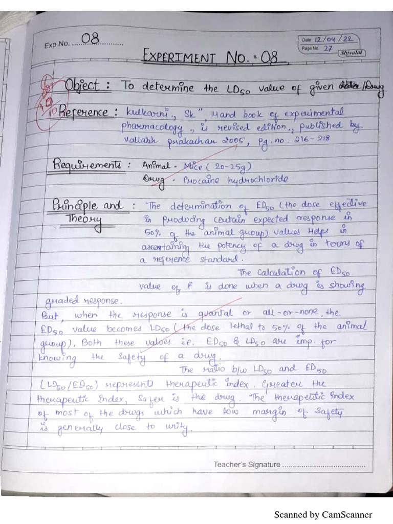 Pharmacology Practical 8,9,10 | PDF