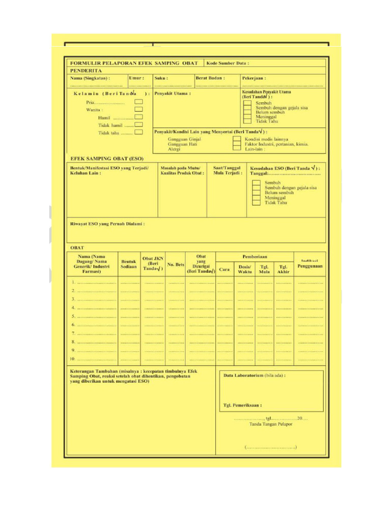 Form Homecare Meso Dan Pto | PDF