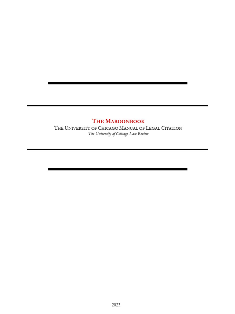 The Maroonbook | PDF | Citation