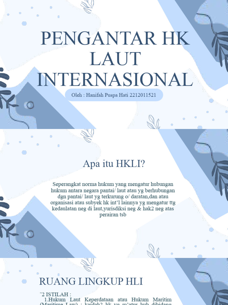 Pengantar HKLI - Hanifah Puspa Hati - 2212011521 | PDF