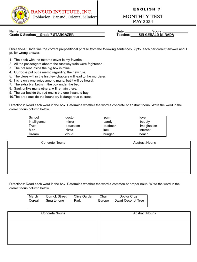 English 7 STARGAZER May | PDF