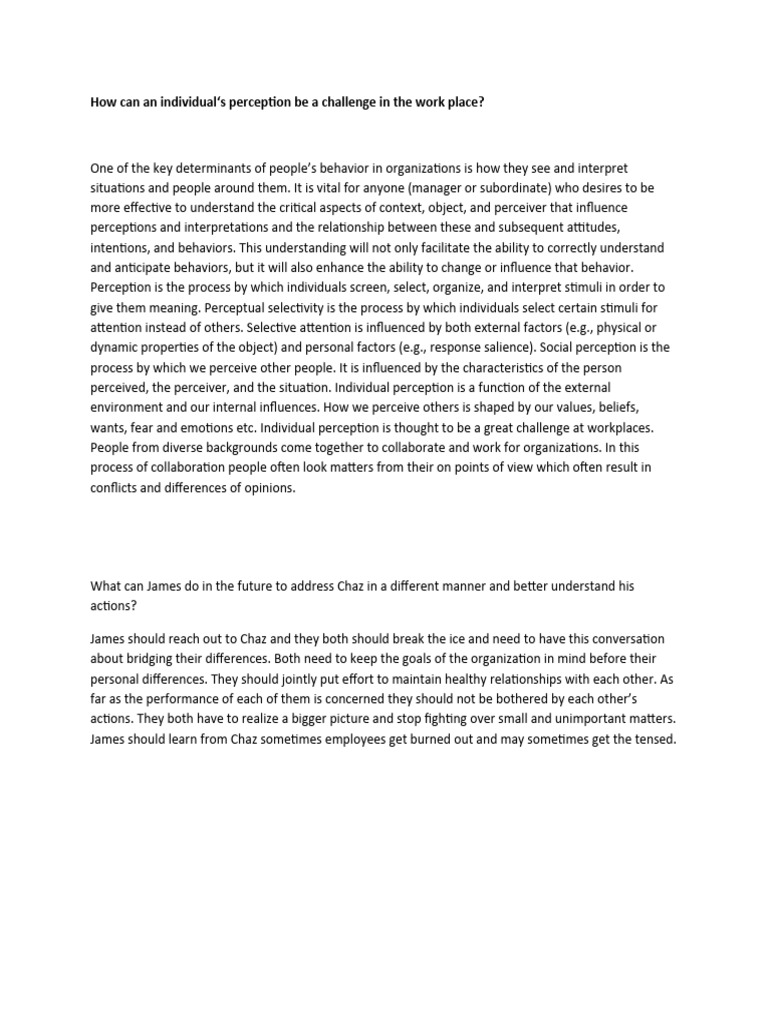 Syed Naqi Hyder - Assignment 2 | PDF | Perception | Behavior