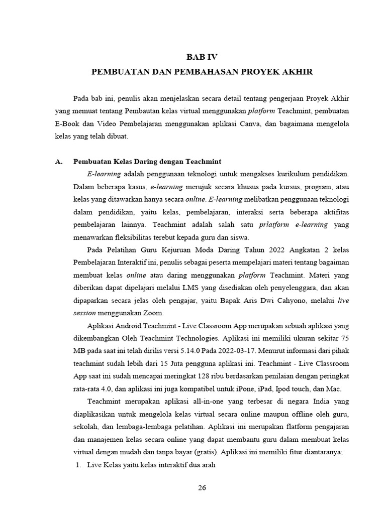06 Bab 4 Pembahasan Proyek Akhir | PDF