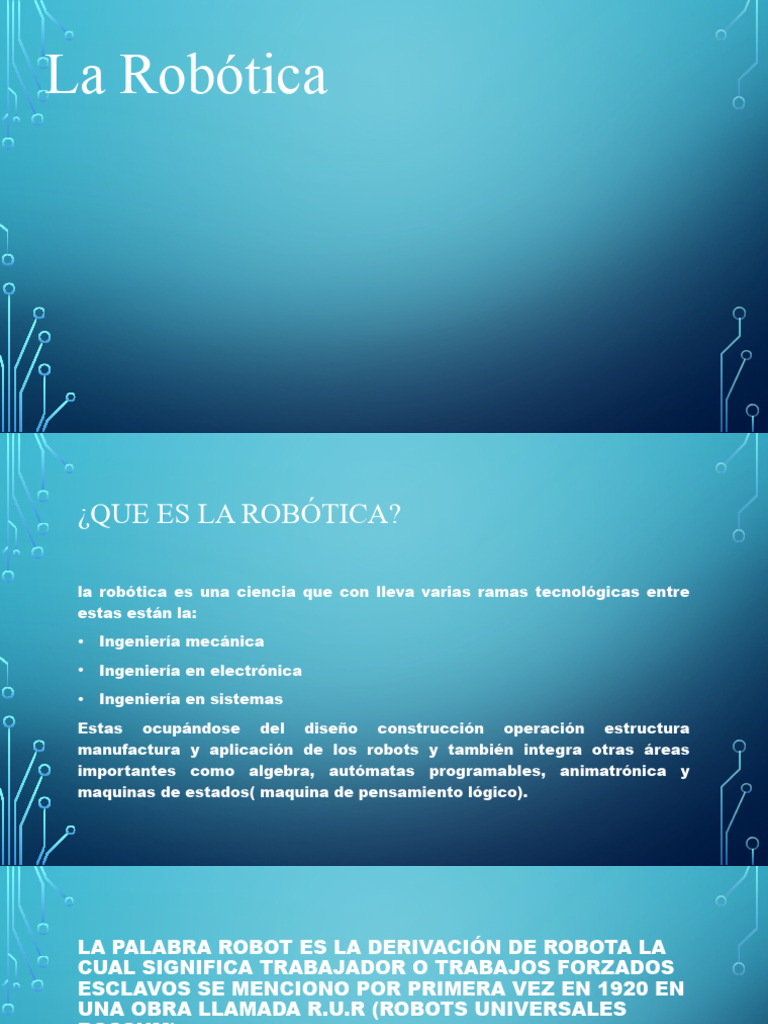 Expo Español | PDF | Robótica | Robot