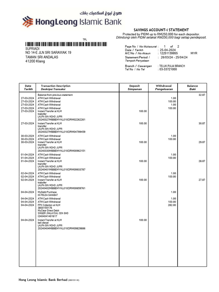 Payroll Basic Sai 042024 | PDF | Automated Teller Machine | Banks