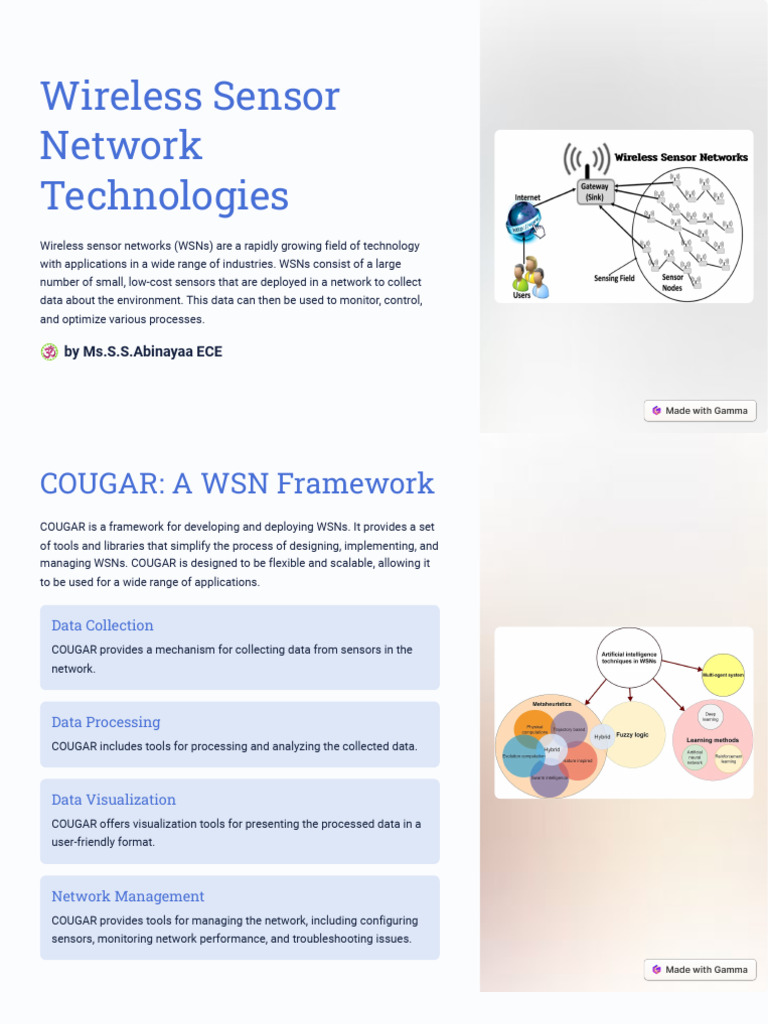 Wireless Sensor Network Technologies | PDF | Wireless Sensor Network | Internet Of Things