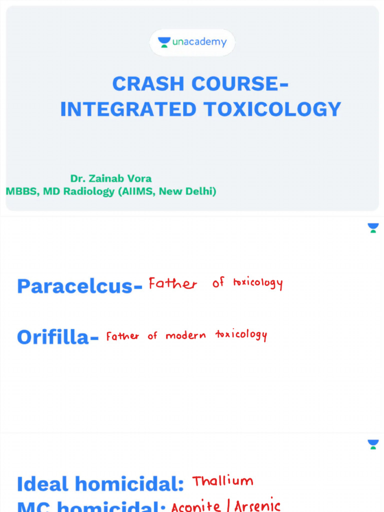 Toxicology Crash Course Part 1 | PDF