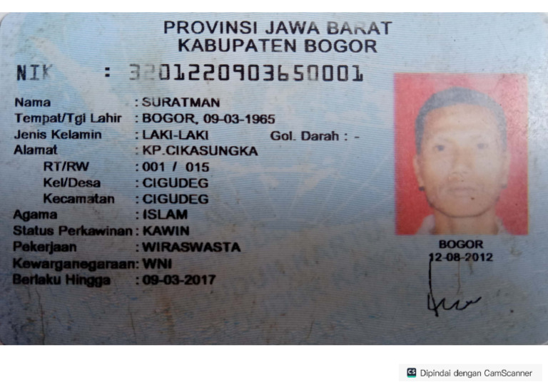 KTP Orang Tua | PDF