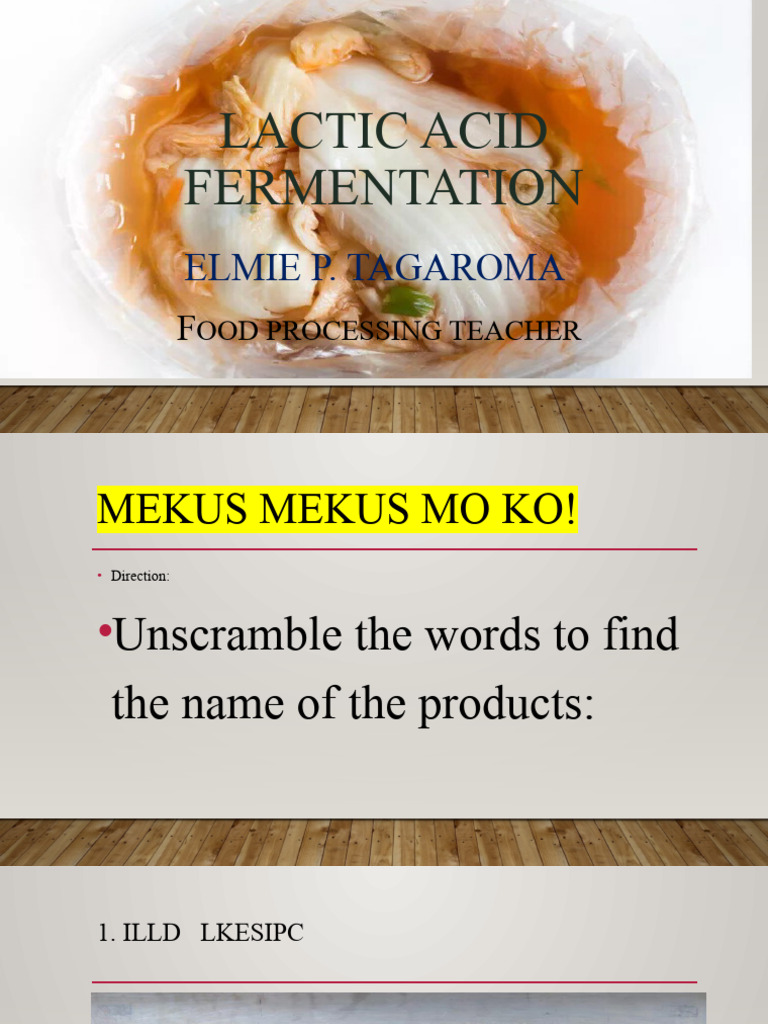 Lactic Acid Fermentation | PDF | Fermentation | Pickling