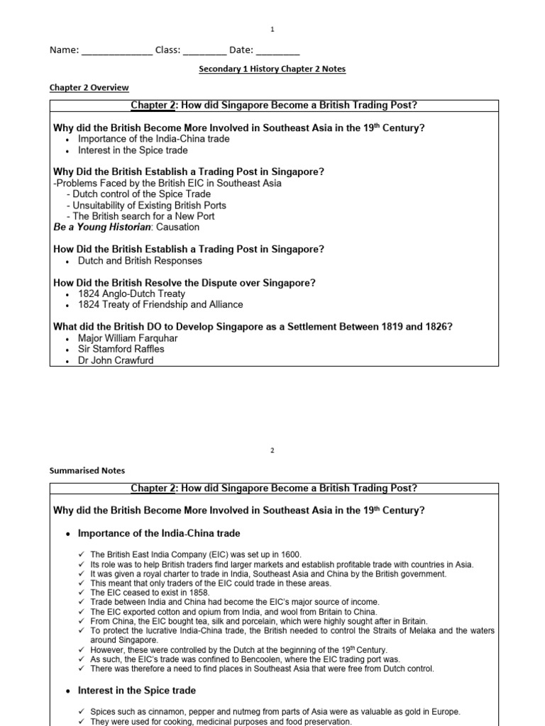Chapter 2 Summary Notes | PDF | Travel