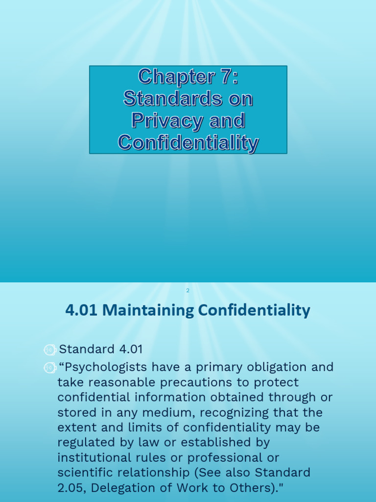 CH 7 Ethics | PDF | Confidentiality | Informed Consent