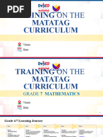 MATATAG Mathematics CG Grades1 4 and 7 | PDF | Learning | Mathematics