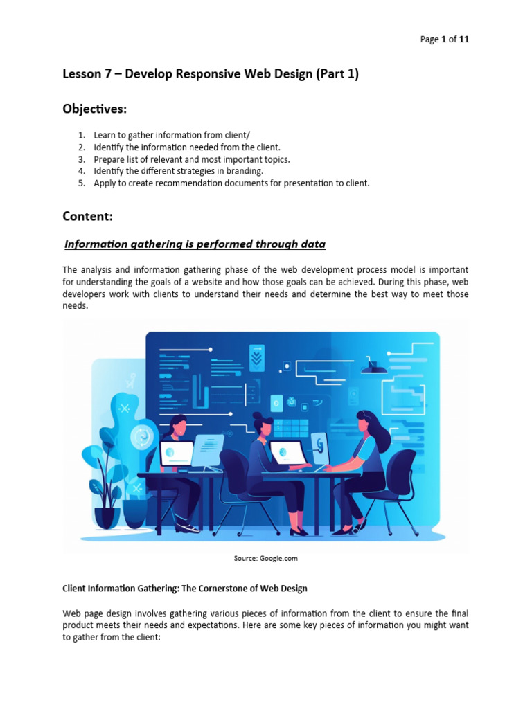 Lesson 07 - Develop Responsive Web Design | PDF | Brand | Websites