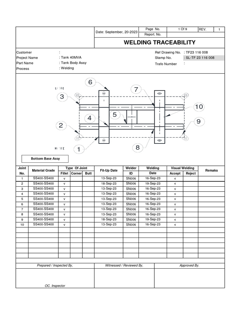 Welding Traceability | PDF | Welding | Construction