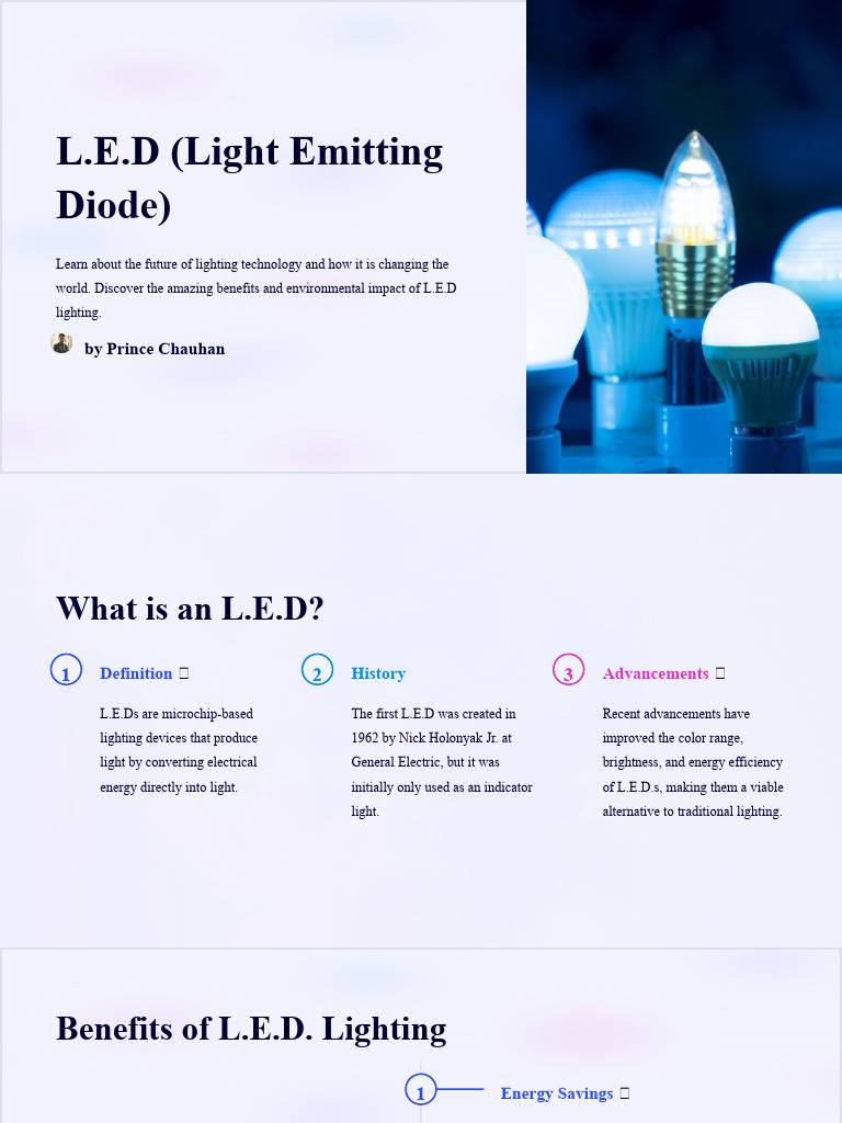 Benefits and Future of LED Lighting | PDF | Light Emitting Diode | Lighting