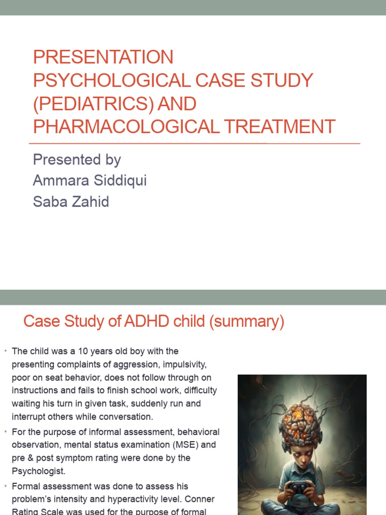 Pharma Pediatrics Presentation | PDF | Attention Deficit Hyperactivity ...