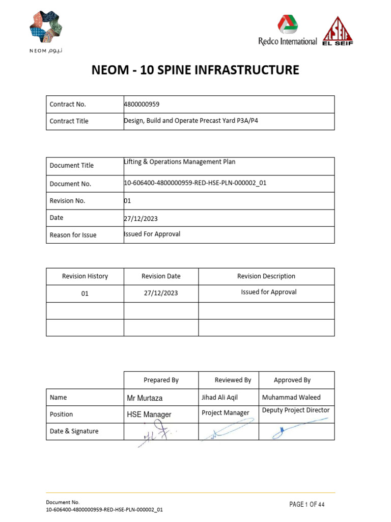 Neom - 10 Spine Infrastructure: MR Murtaza | PDF | Crane (Machine ...